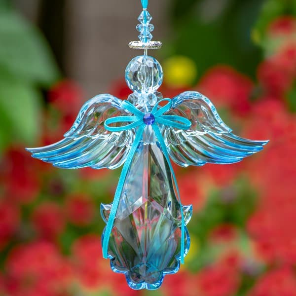 Hanging Blue Acrylic Angel | Smith Garden Center